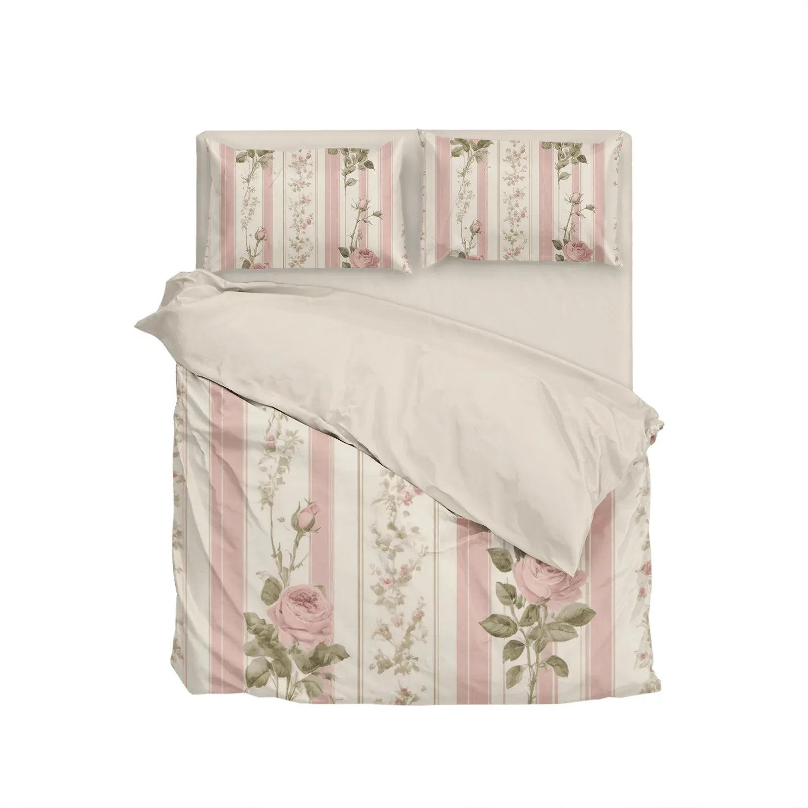 Vintage Dried Roses Pink Comforter&Duevt Cover Bedding Set – Sleepbella